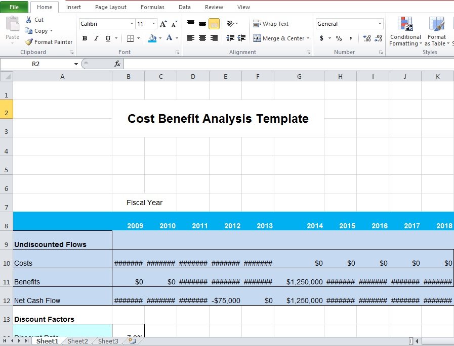 Download Business Cost Benefit Analysis Template For Project Excel TMP