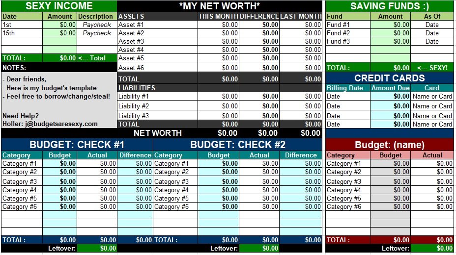 Financial Planning Worksheet Excel Excel TMP